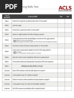 CPR and AED Skills Test 1-Rescuer Adult CPR and AED Checklist | PDF