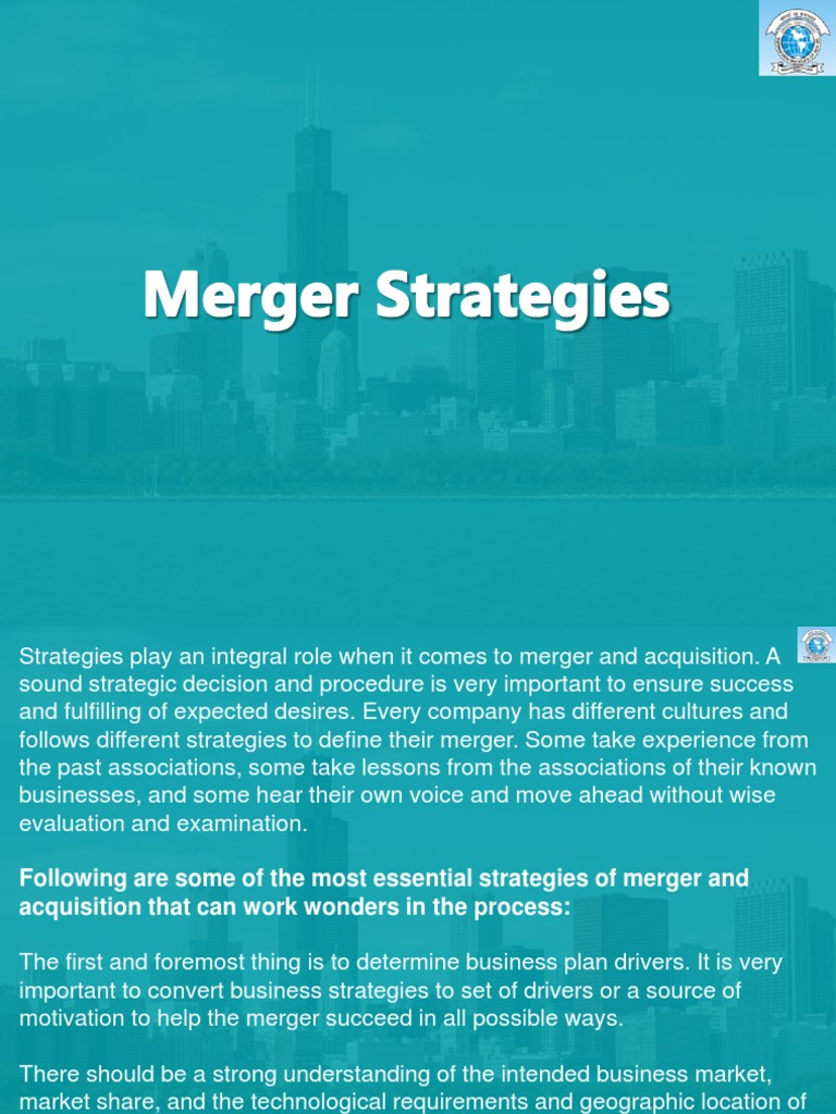 Merger Strategies and Motives | PDF | Mergers And Acquisitions ...