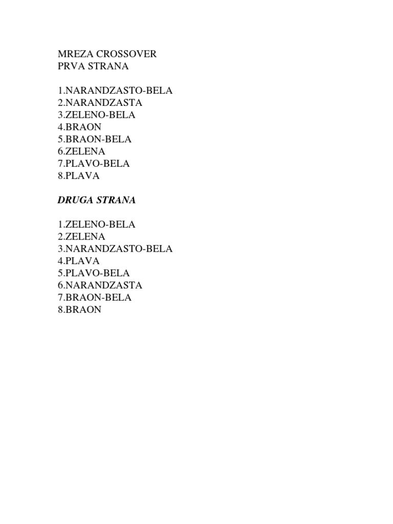 Mreza Crossover Color Combinations | PDF | Art