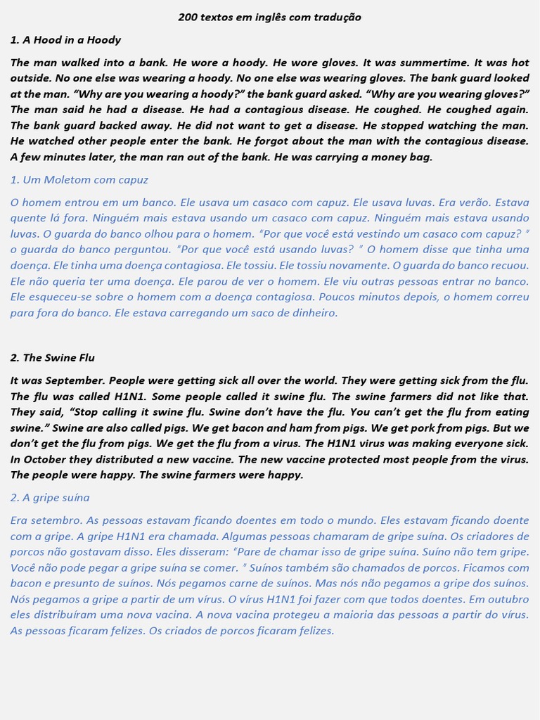 200 Textos em Inglês Com Tradução | Download Free PDF | Wound | Nature