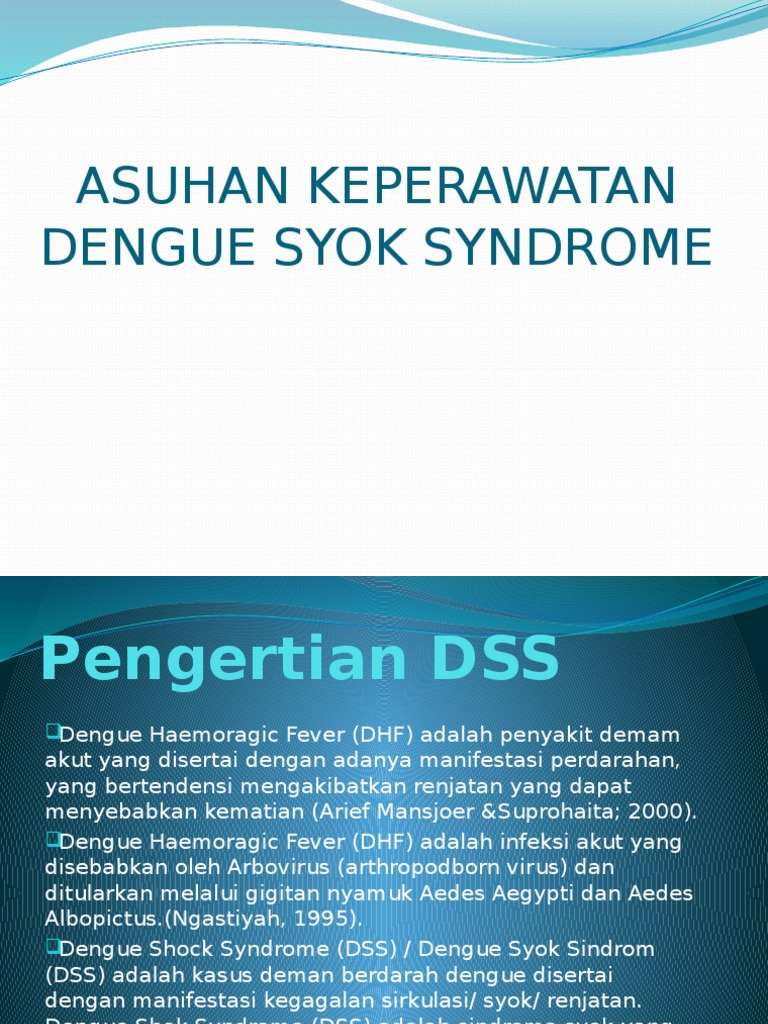 Asuhan Keperawatan Dengue Syok Sindrom | PDF | Sains & Matematika