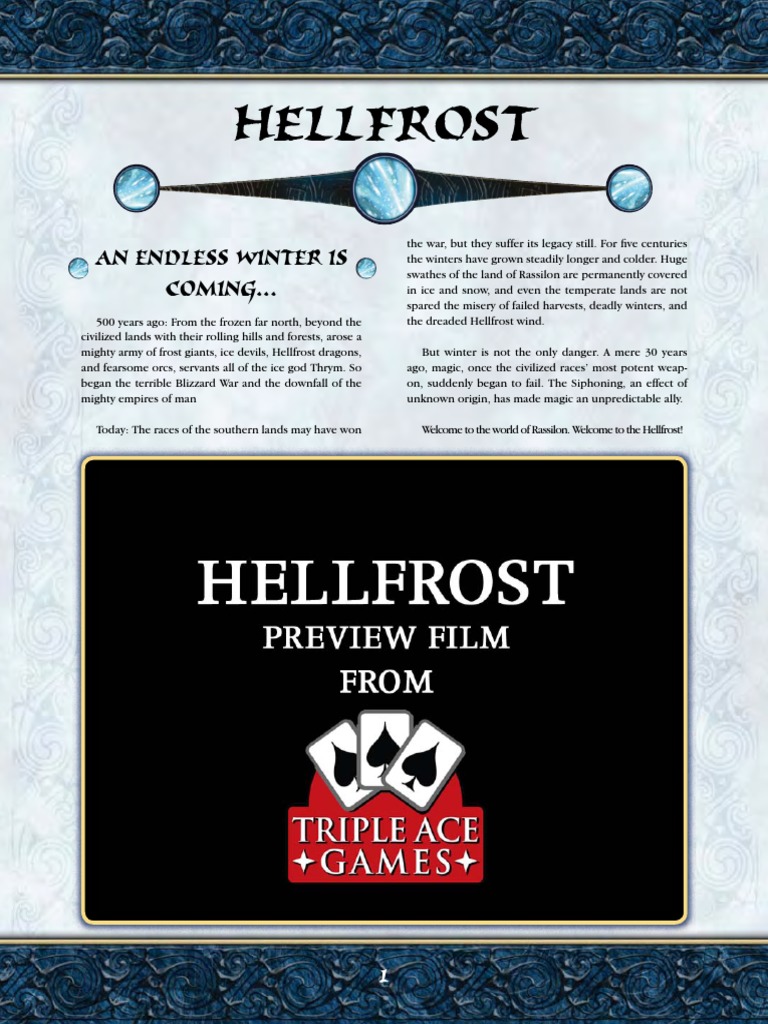 Hellfrost Preview | PDF | Dwarf (Dungeons & Dragons) | Fantasy
