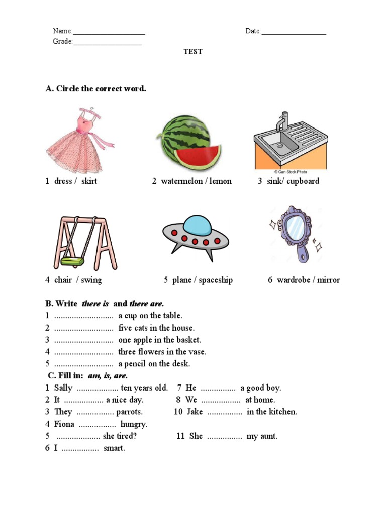 Student school test worksheet | PDF
