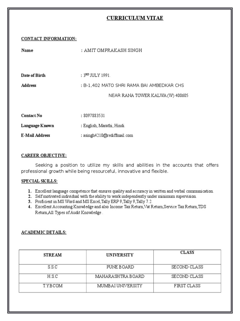 Amit Resume | PDF | Career & Growth | Foreign Language Studies