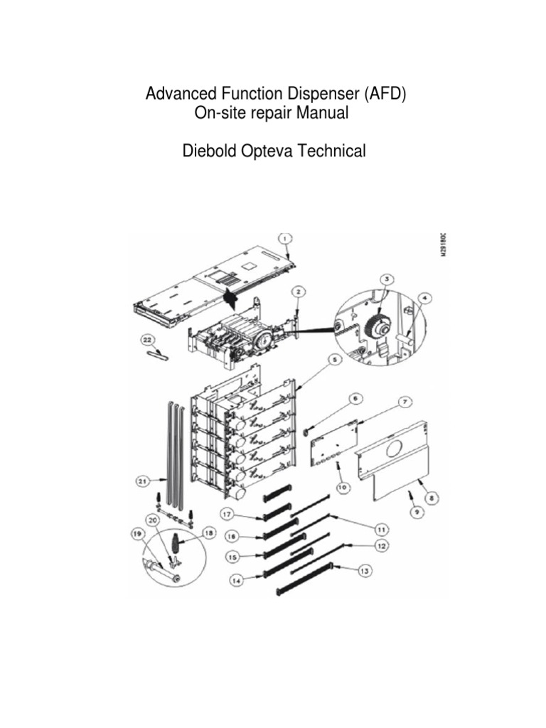 On-Site Repair Manual Diebold Opteva Technical: Advanced Function ...