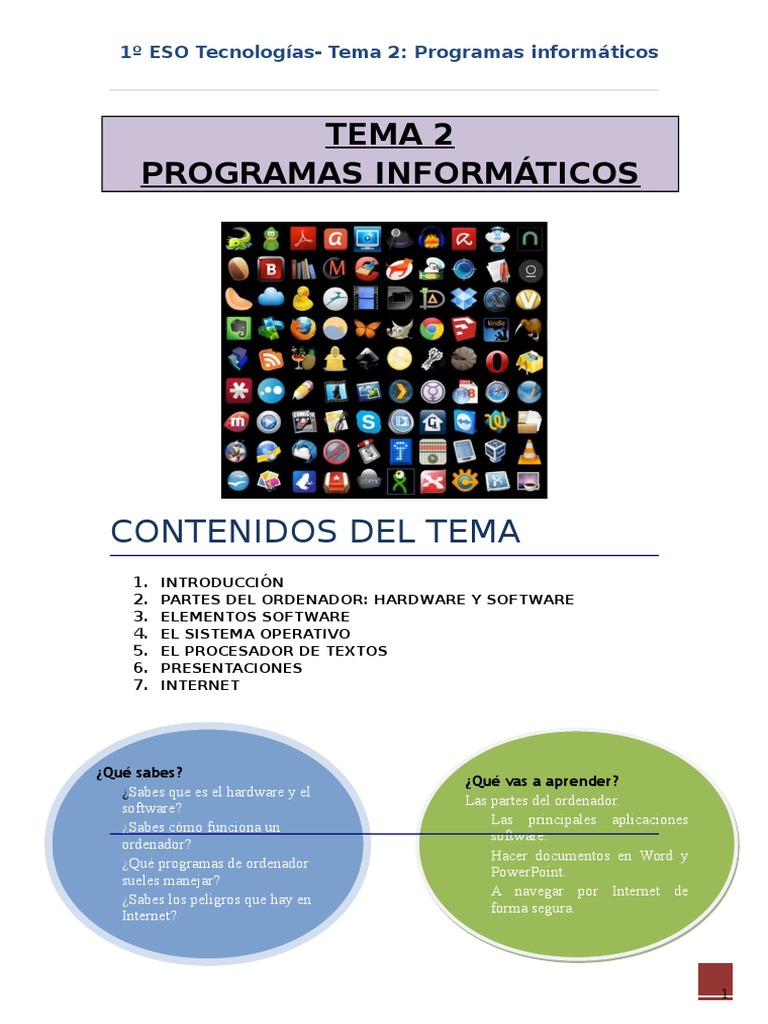 Tema 2 Programas Informaticos | Internet | Archivo de computadora ...