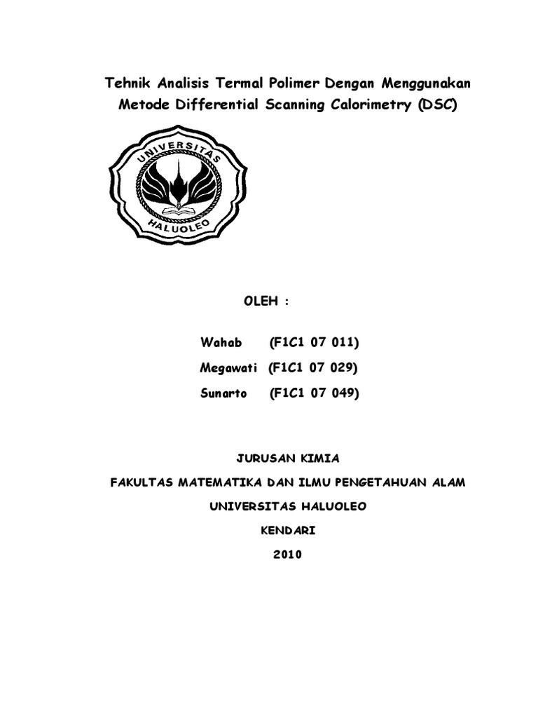 Analisis Termal Polimer Dengan Metode DSC | PDF
