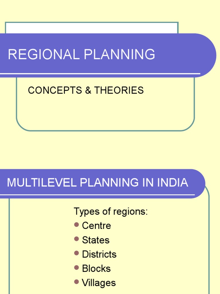 Regional Planning: Concepts & Theories | PDF | Cabinet (Government ...