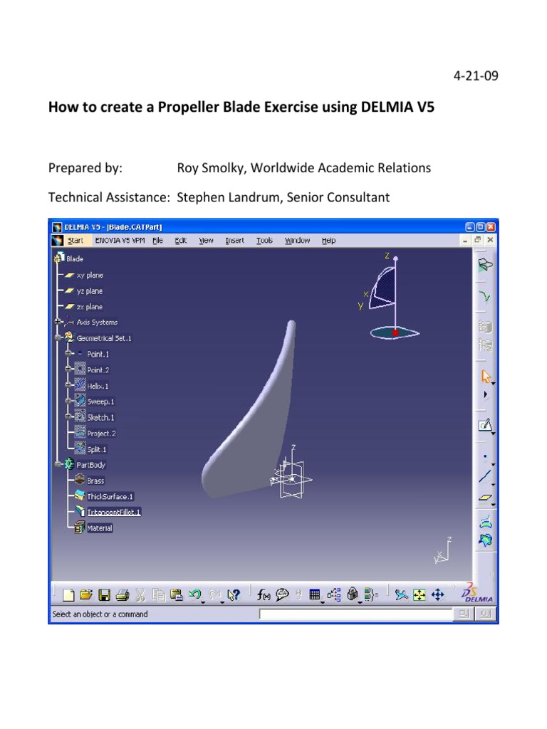 How To Create A Propeller Blade | PDF | Dialog Box | Geometry