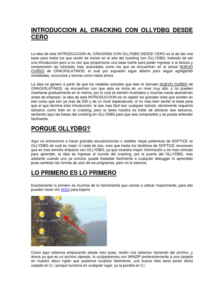 Introduccion Cracking Con Ollydbg Partes 2010 PDF | PDF | Poco ...