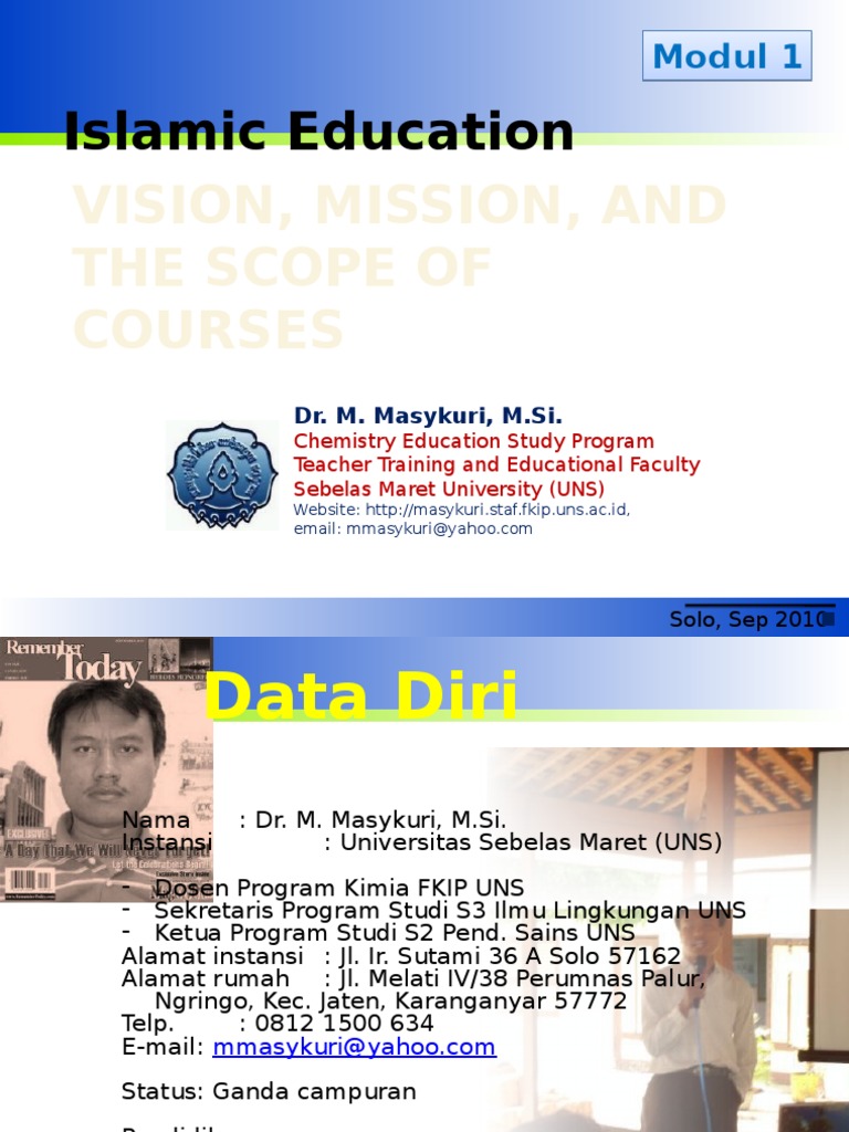 1 - Vision Mission Scope of Courses | PDF | Science & Mathematics