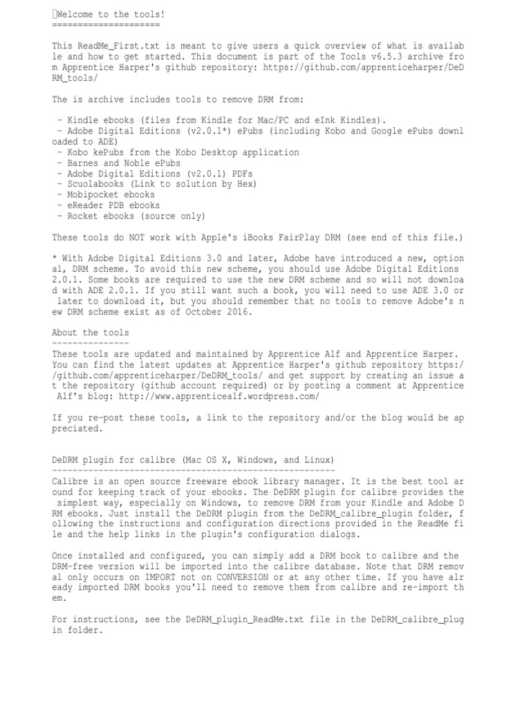 ReadMe First | PDF | Digital Rights Management | E Books