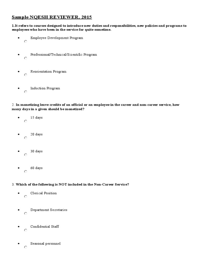Sample Nqesh Reviewer | PDF | Lesson Plan | Teachers