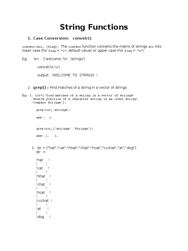 Scilab String | PDF | String (Computer Science) | Ascii
