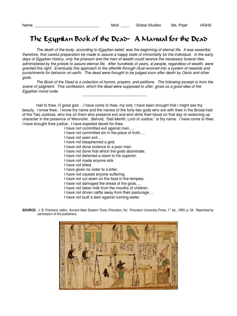 Egyptian Book of the Dead Overview | PDF