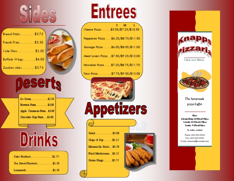 Take-Out Menu | PDF | Pizza | Cuisine
