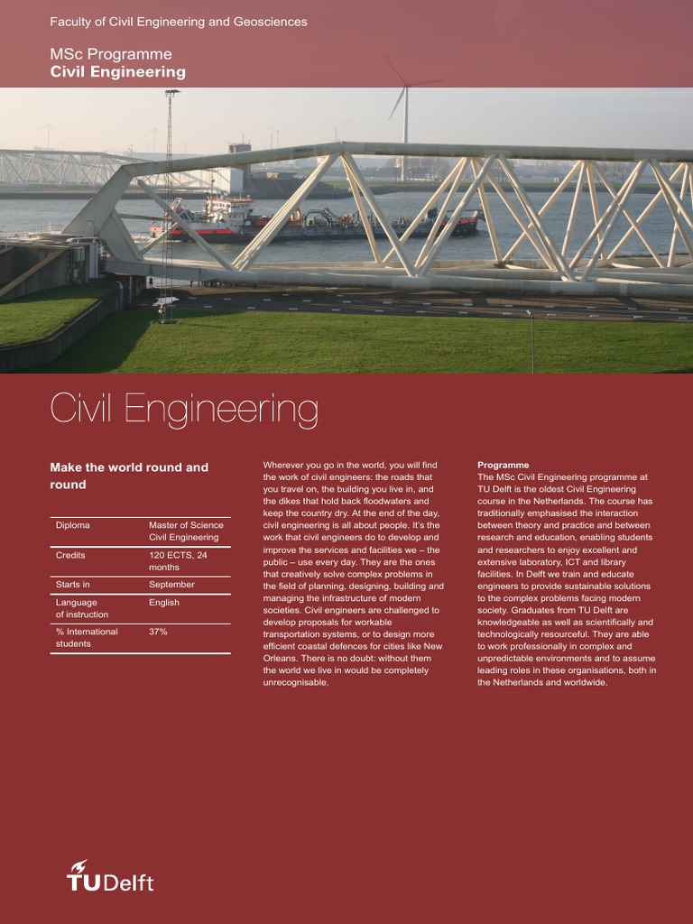MSc in Civil Engineering at TU Delft | PDF | Engineering | Civil ...
