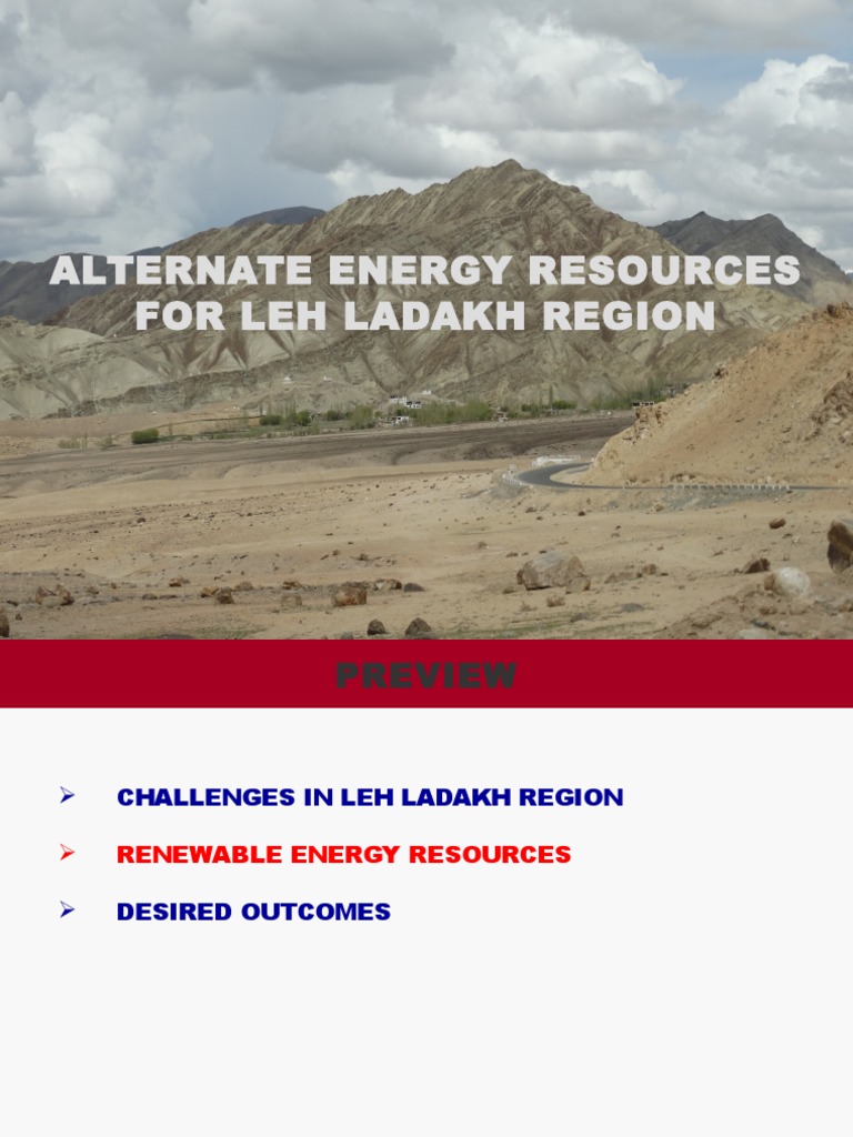 Renewable Energy Strategies for Ladakh | PDF | Solar Power | Renewable ...