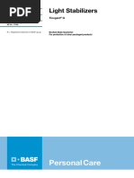 Tinosorb M Technical Data Sheet | PDF | Ultraviolet | Chemical Substances