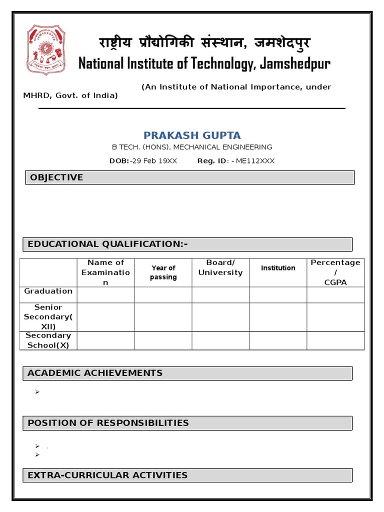 Prakash Gupta: Objective | PDF