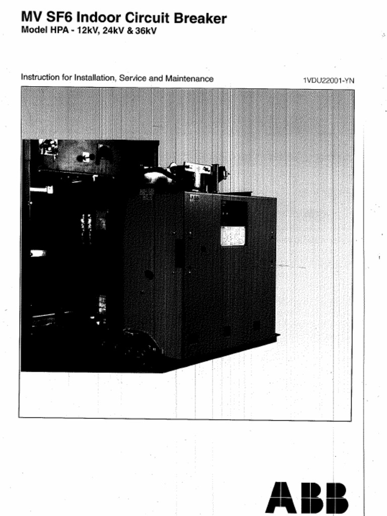 MV SF6 Indoor Circuit Breaker | PDF