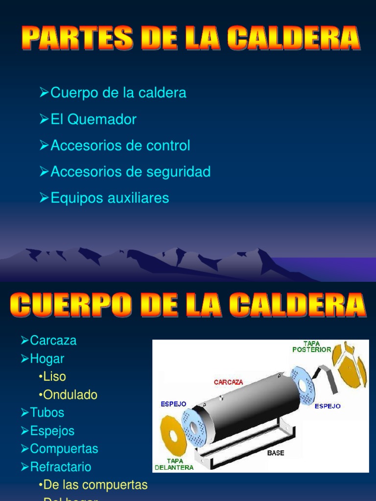 Partes de Una Caldera | PDF | Chimenea | Termodinámica