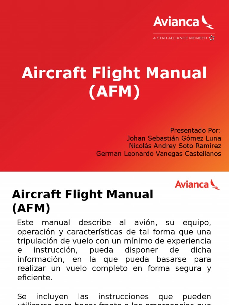 AFM (Aircraft Flight Manual) | PDF