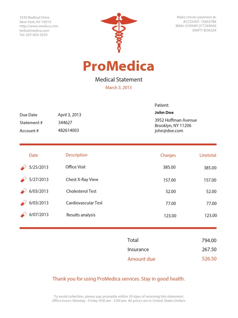 Promedica: Medical Statement | PDF