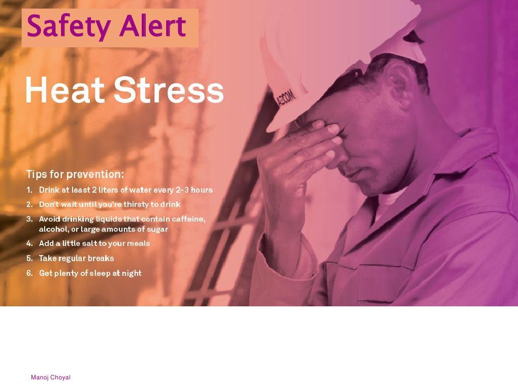 Safety Alert For Heat Stress | PDF | Hyperthermia | Dehydration