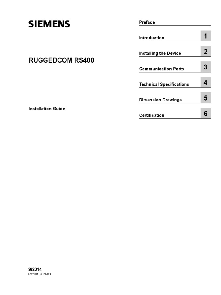 RS400 Hardware Installation Guide en | PDF | Ethernet | Electrical Wiring