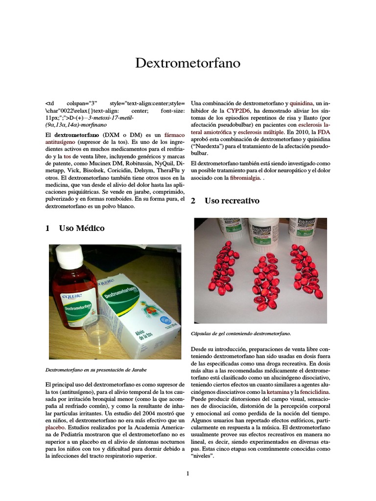 Dextrometofano | PDF | Química medicinal | Tratamientos médicos
