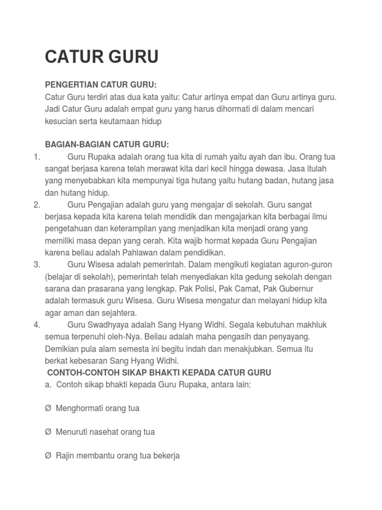 Catur Guru | PDF | Perjalanan