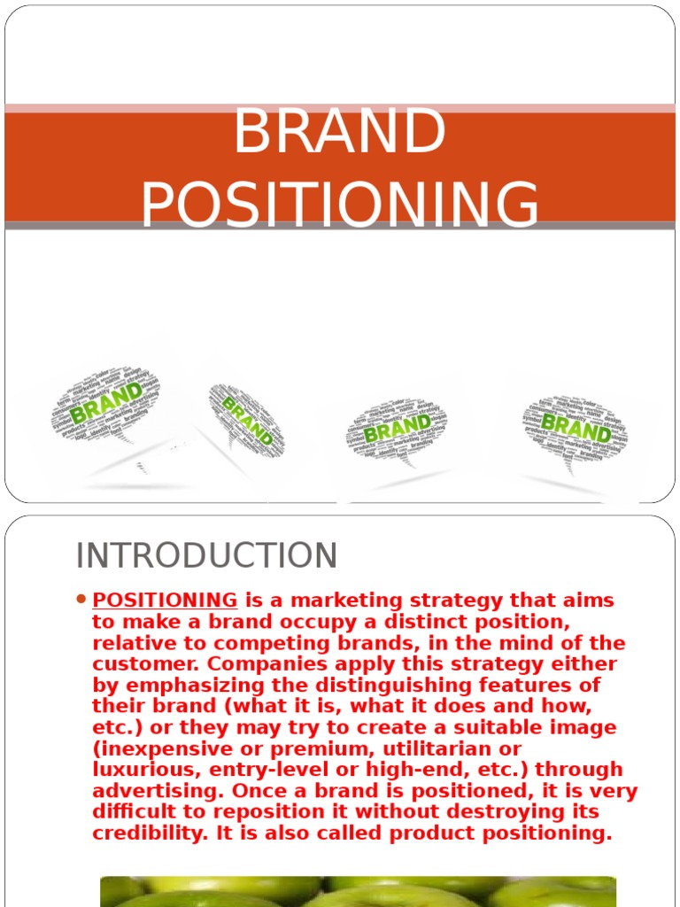 Brand Positioning | PDF | Brand | Accountability
