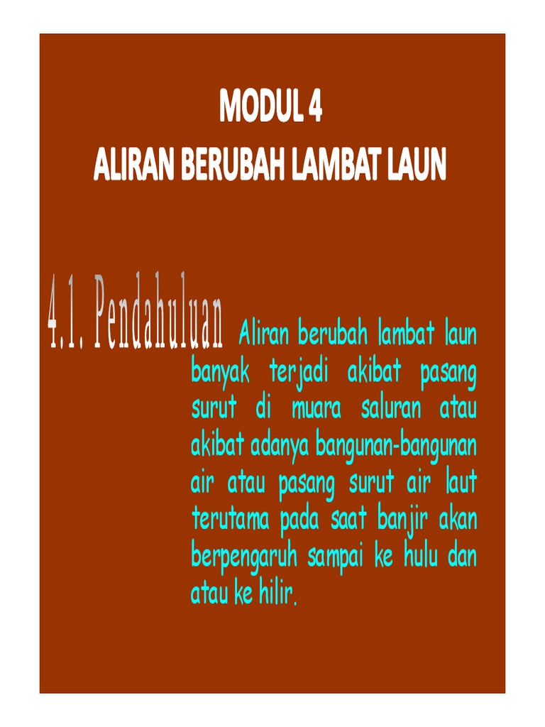 4 Aliran Berubah Lambat Laun PDF | PDF | Metode & Bahan Ajar | Sains & Matematika