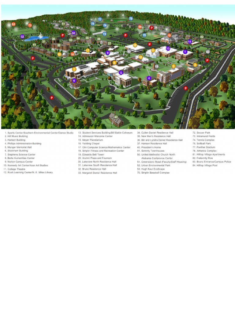Birmingham-Southern College - Campus Map | PDF