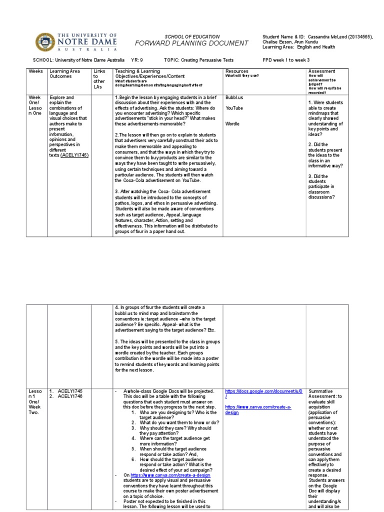 Forward Planning Document: School of Education | PDF | Educational Technology | Advertising