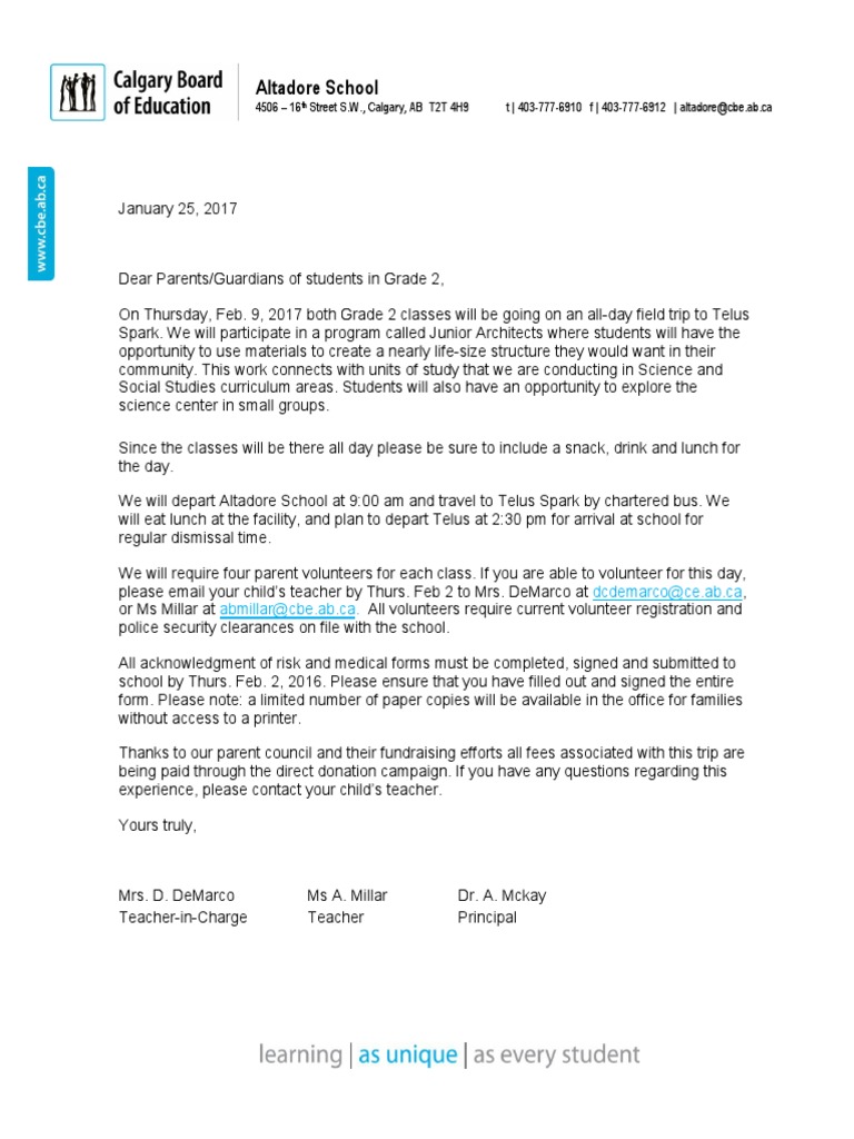 Telus Spark Letter | PDF