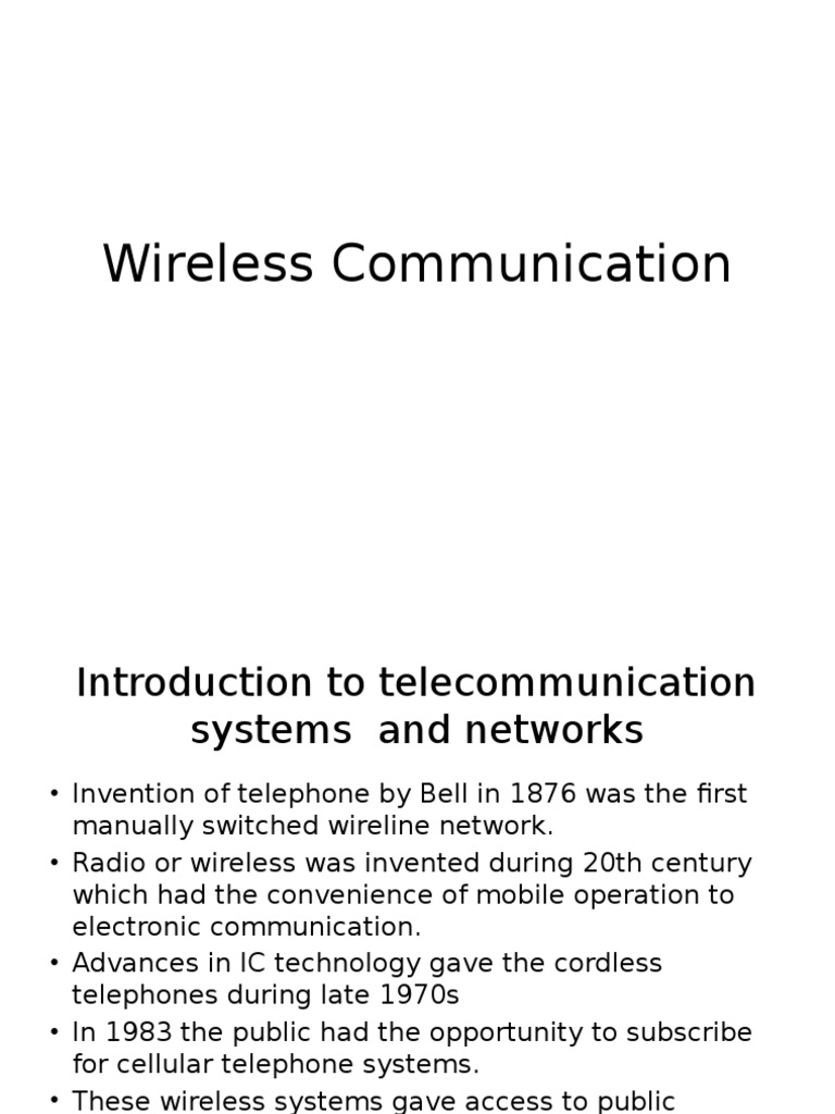 Wireless Communication | PDF | Cellular Network | Wireless