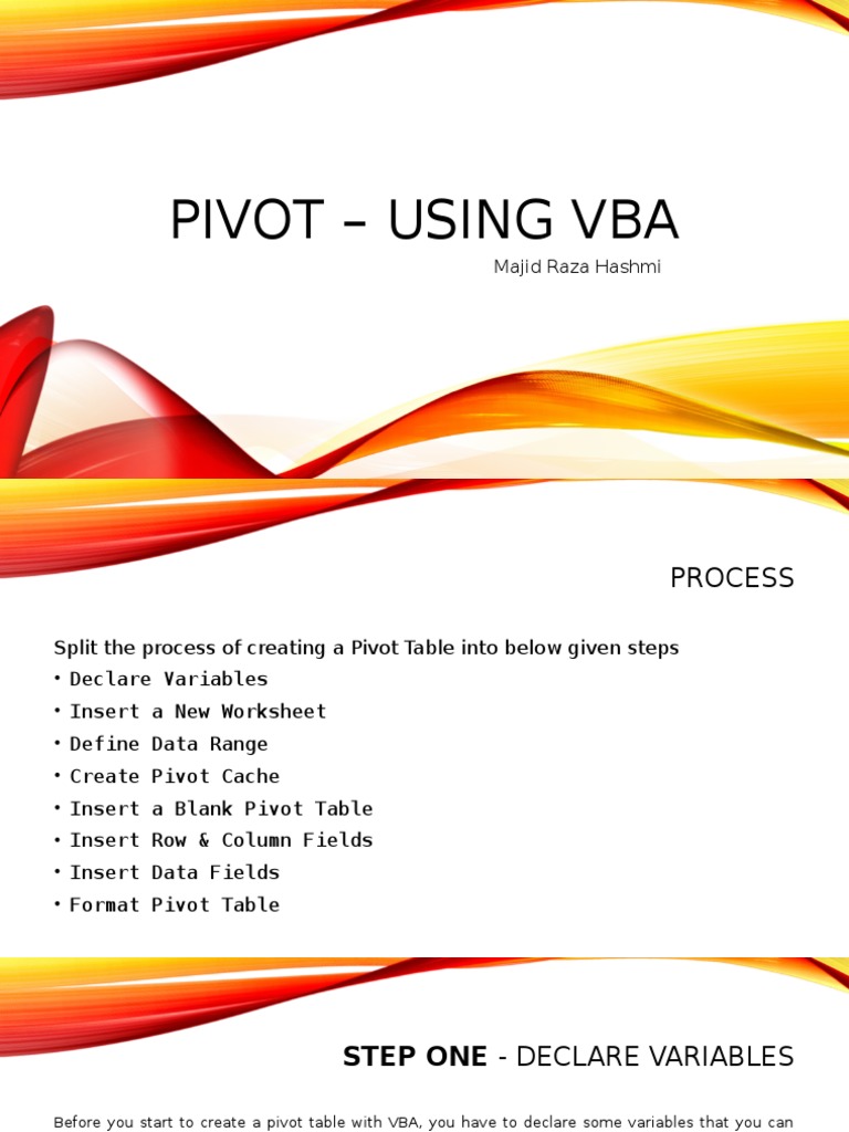 Pivot Using Vba Pdf Computer Data Computing 3246