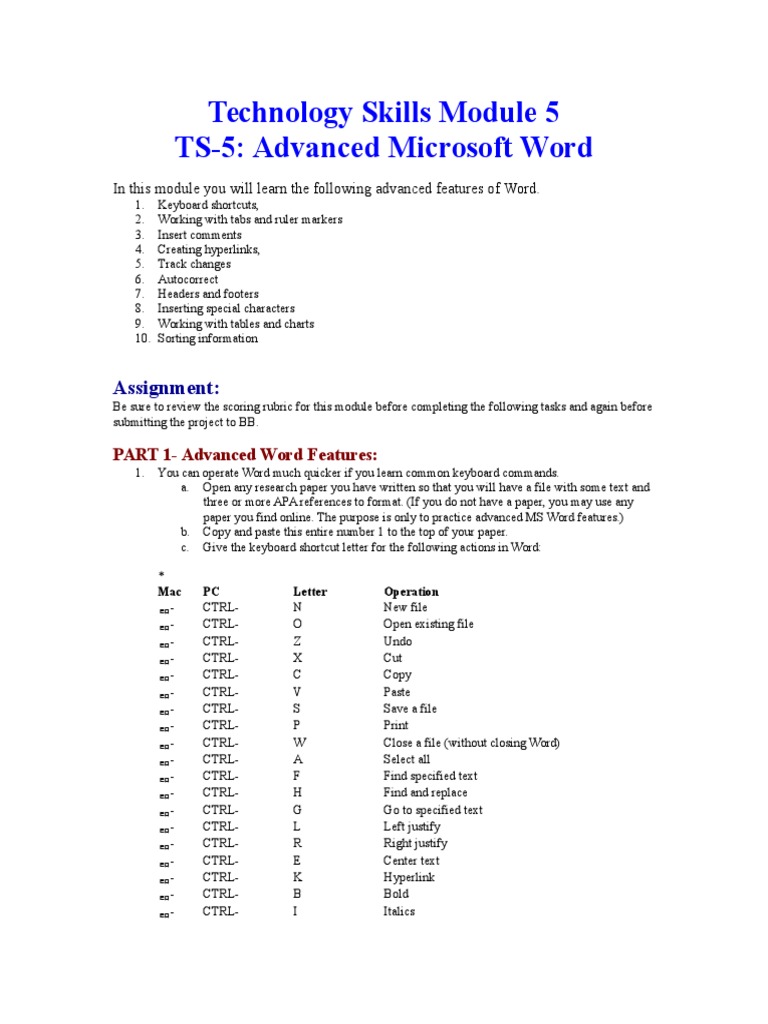 ts-5 Advanced Word Assignment | PDF | Microsoft Word | Hyperlink