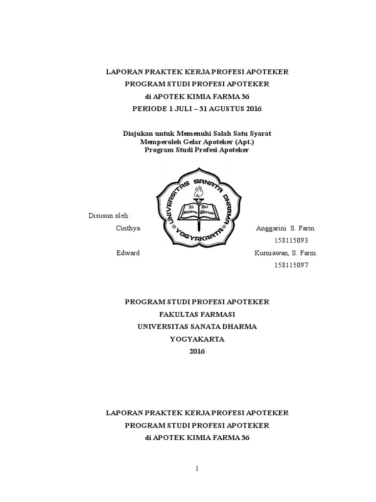 Laporan Apotek | PDF
