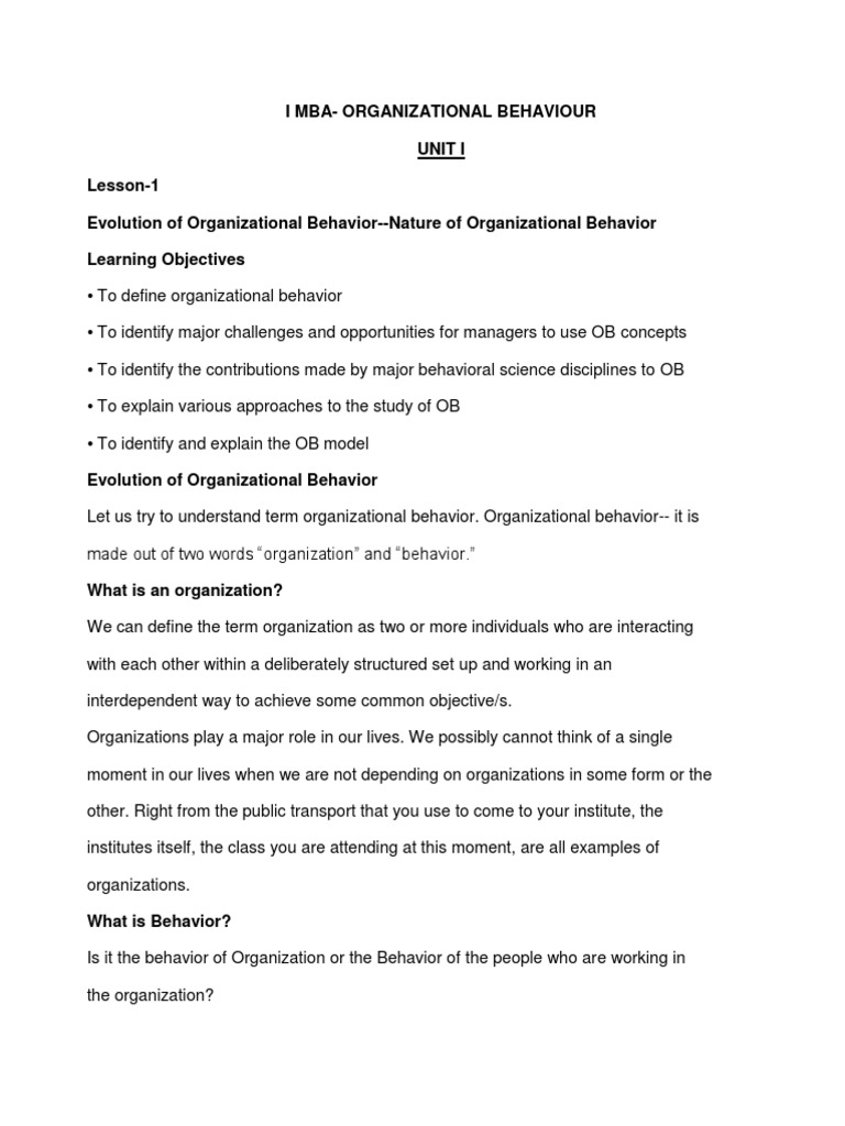 BA9204 Organizational Behaviour | PDF | Classical Conditioning | Organizational Behavior