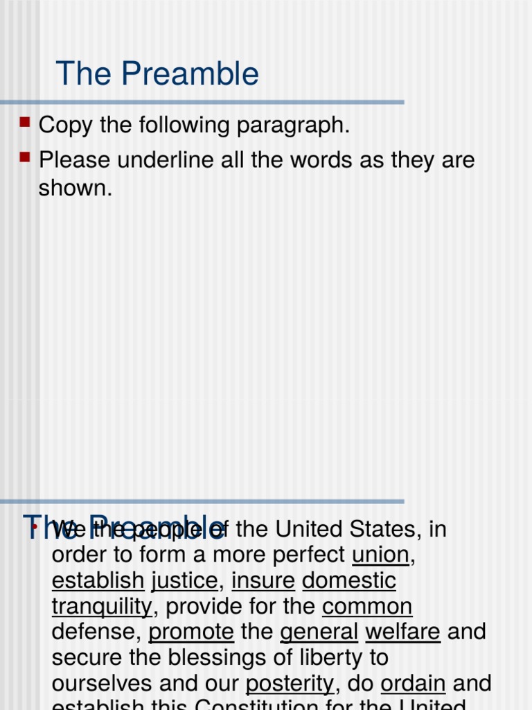 Preamble | PDF