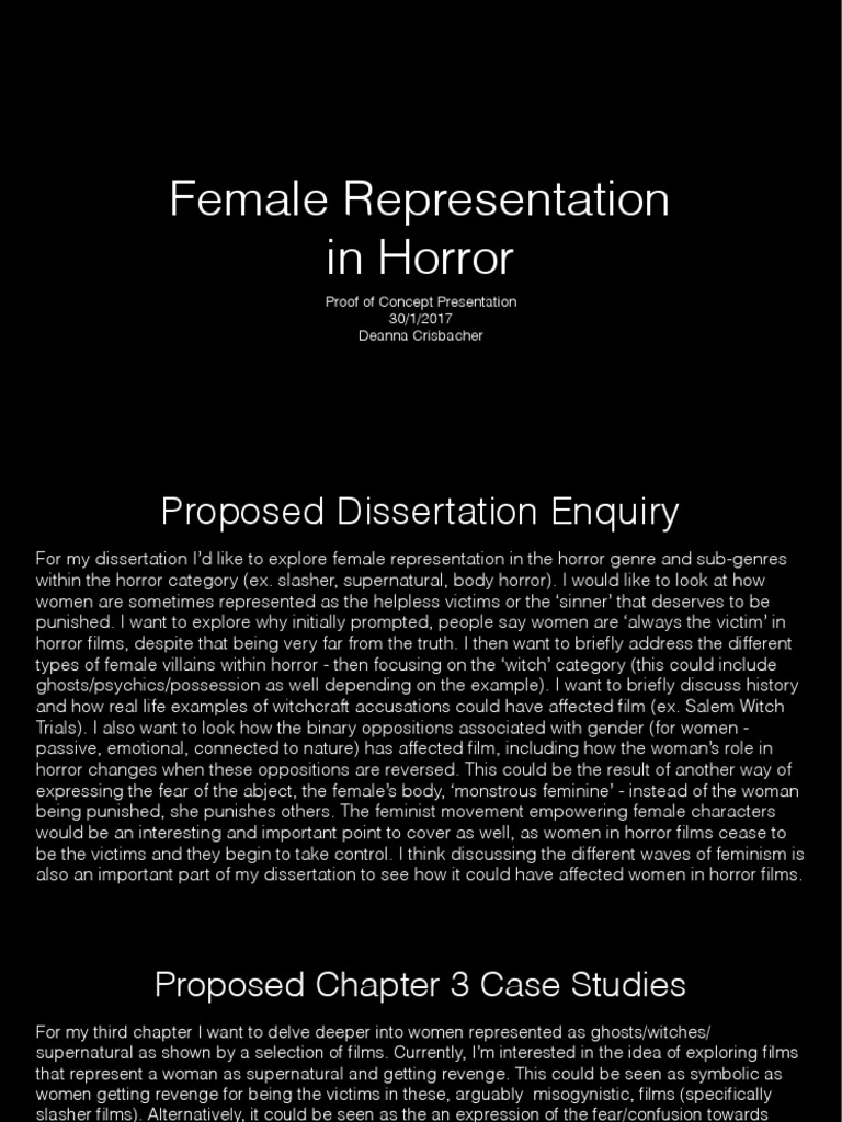 Female Representation in Horror Films | PDF | Horror Films | Feminism