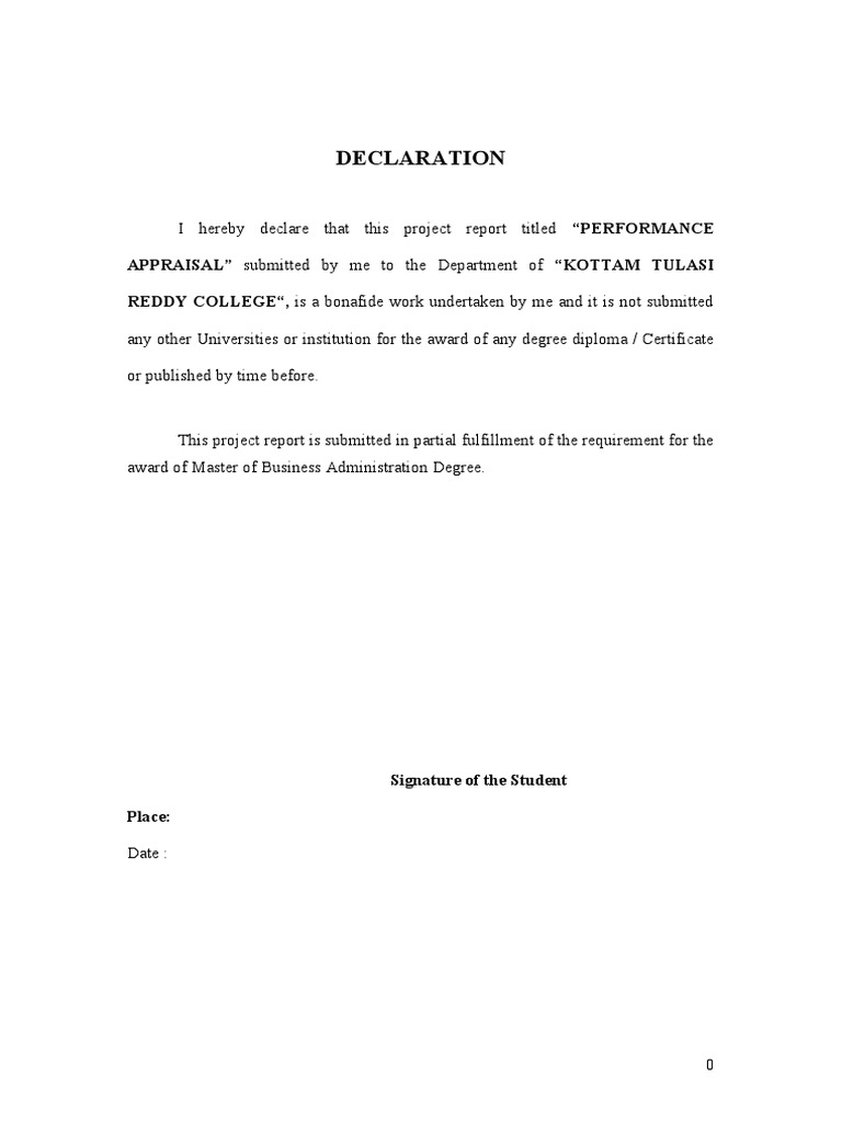 Performance Apprisal Project | PDF | Performance Appraisal | Evaluation