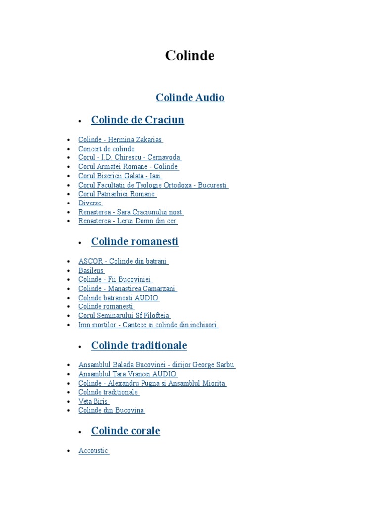 Colinde de Craciun | PDF