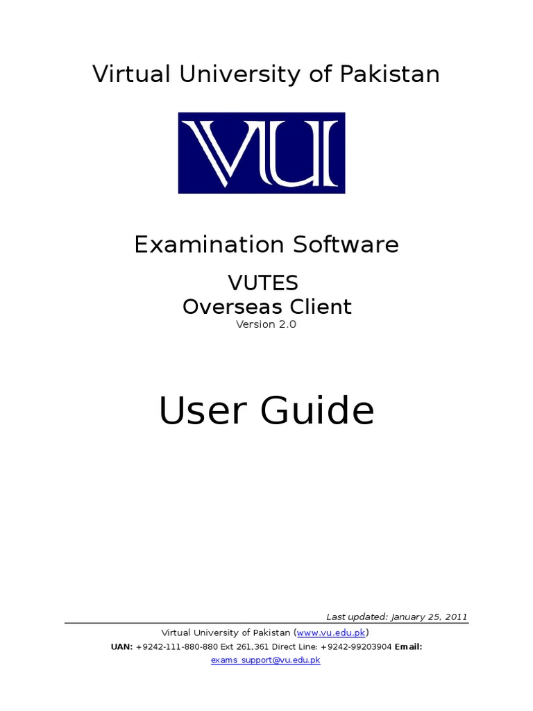 User Guide: Virtual University of Pakistan | PDF