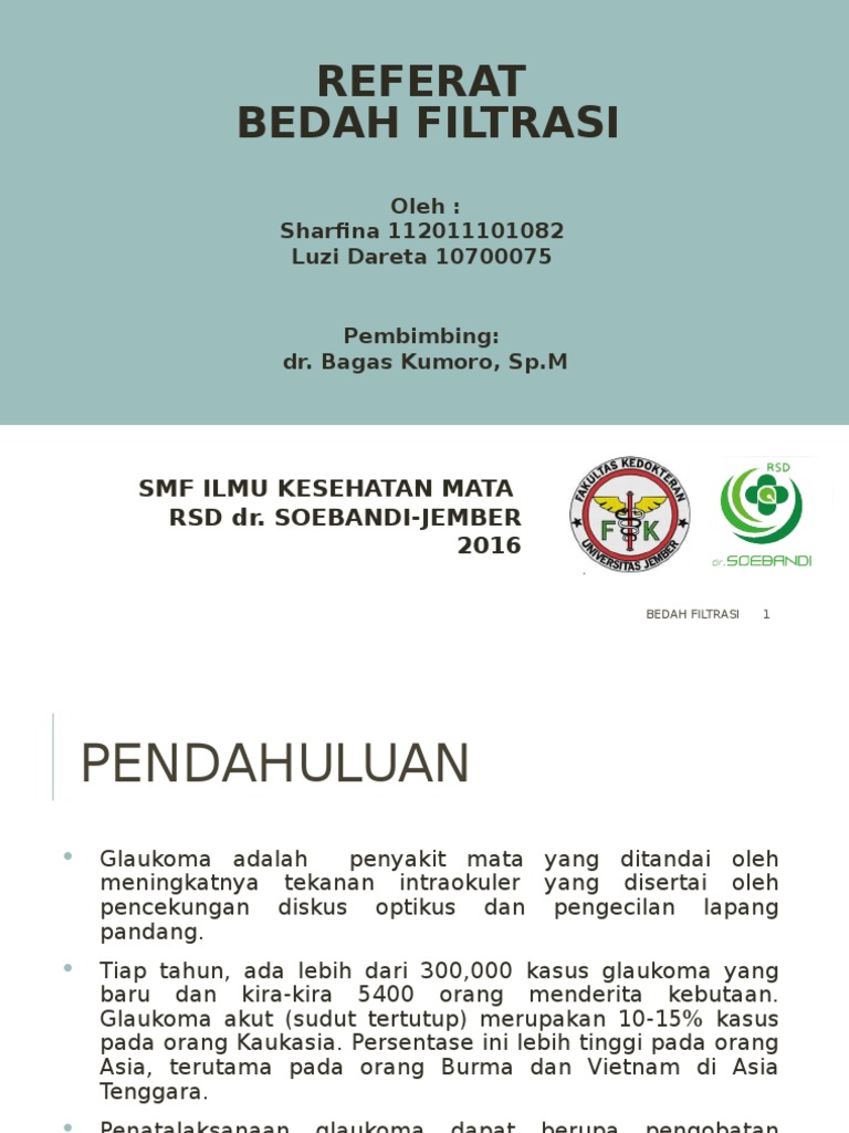 Refrat Bedah Filtrasi | PDF | Sains & Matematika