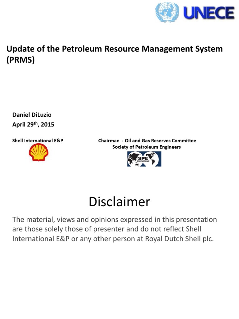 8 DiLuzio PRMS | PDF | Royal Dutch Shell | Oil Reserves