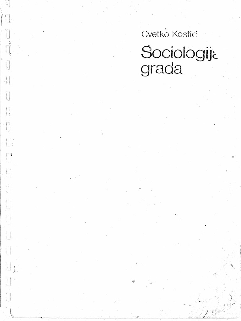 Cvetko Kostic-Sociologija Grada | PDF